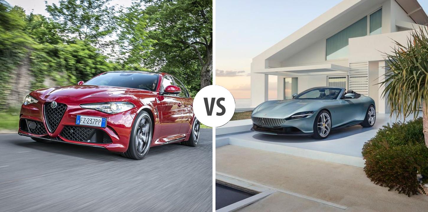 Alfa Romeo Giulia VS Ferrari Roma Cabrio – Vergleiche Preise, Leistung ...