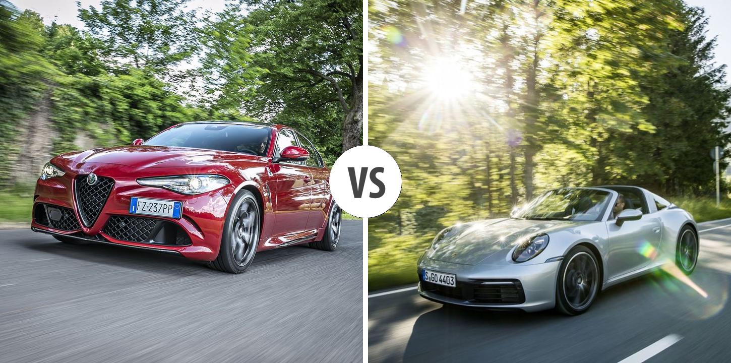 Alfa Romeo Giulia VS Porsche 911 Targa – Vergleiche Preise, Leistung ...