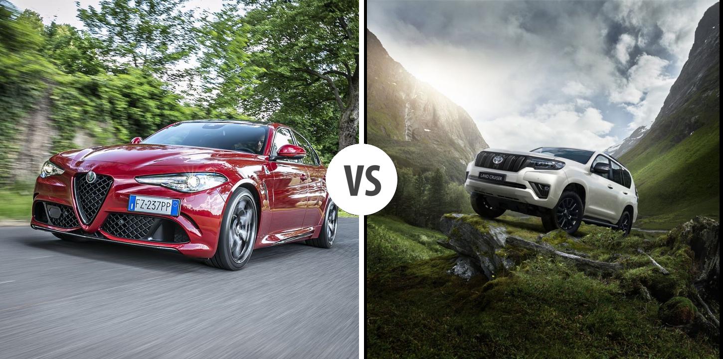Alfa Romeo Giulia VS Toyota Land Cruiser – Vergleiche Preise, Leistung ...