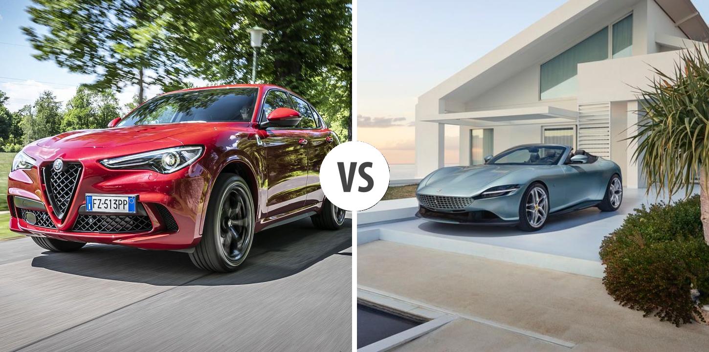 Alfa Romeo Stelvio VS Ferrari Roma Cabrio – Vergleiche Preise, Leistung ...