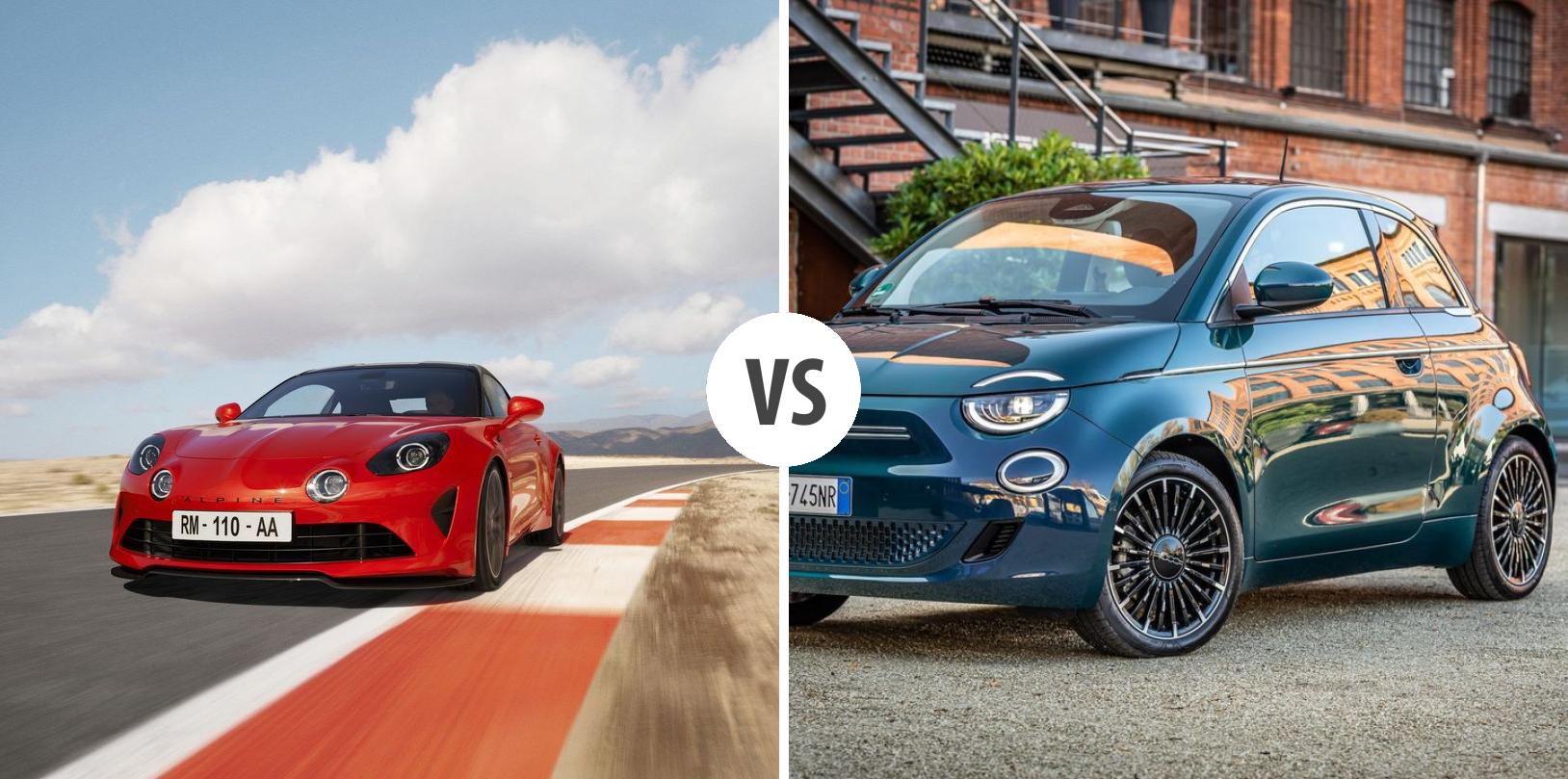 Alpine A110 VS FIAT 500 Elektro – Vergleiche Preise, Leistung ...