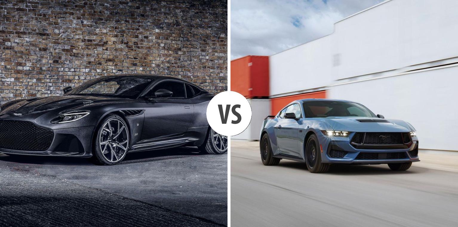 Aston Martin DBS Superleggera Coupe VS Ford Mustang Fastback ...