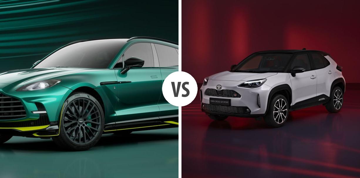 Aston Martin DBX VS Toyota Yaris Cross Autovergleich | AUTOGOTT.DE