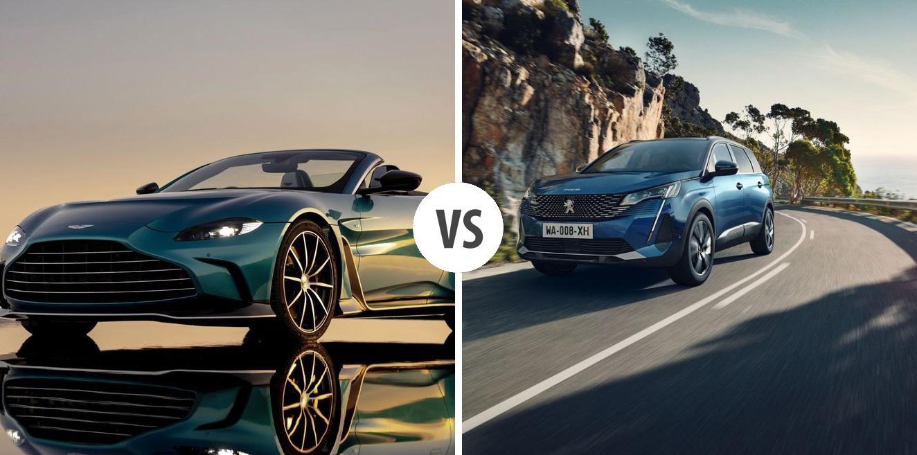 Aston Martin Vantage Roadster VS Peugeot 5008 Elektro – Vergleiche ...