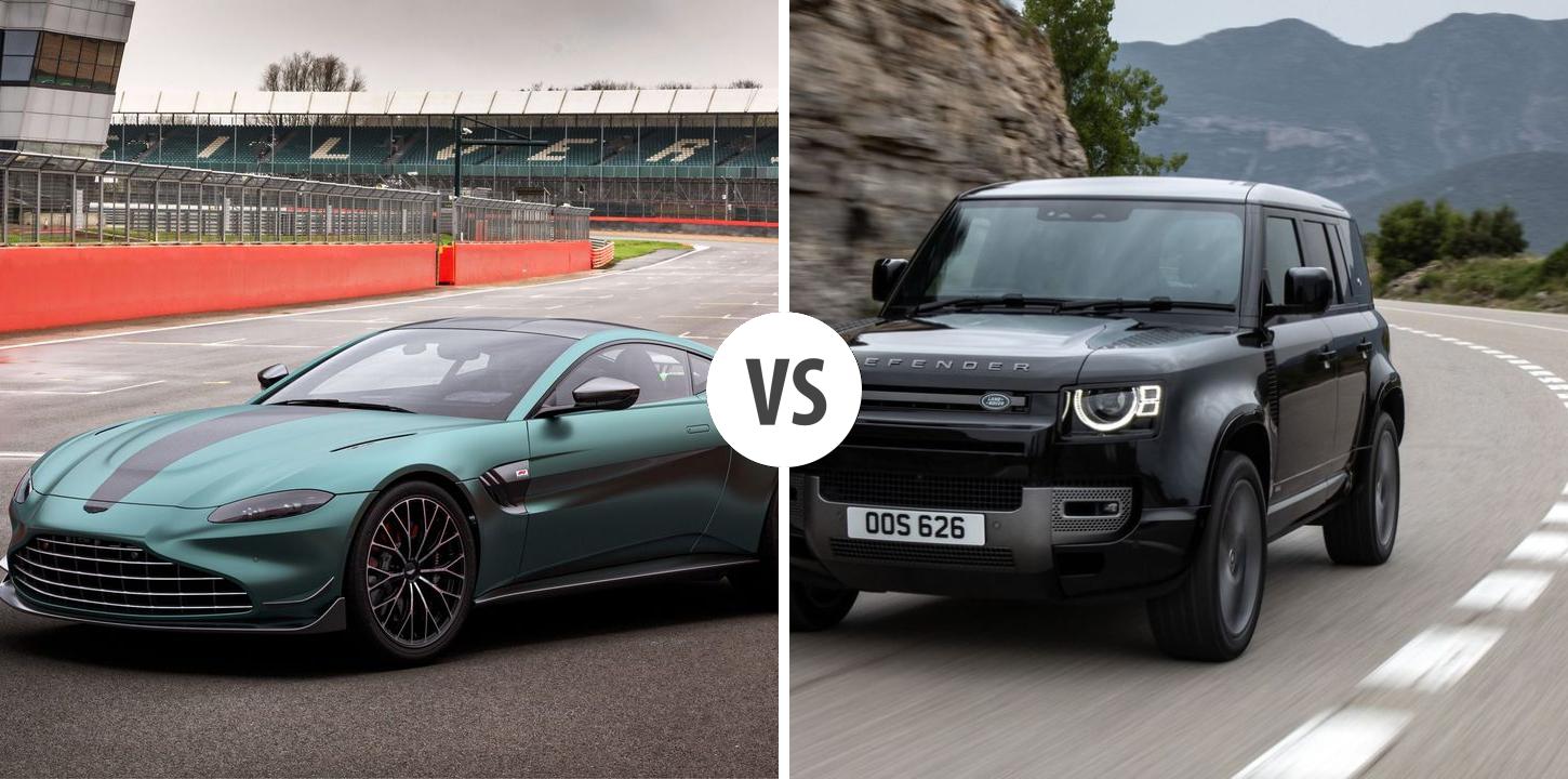 Aston Martin Vantage Sport Coupe VS Land Rover Defender – Vergleiche ...