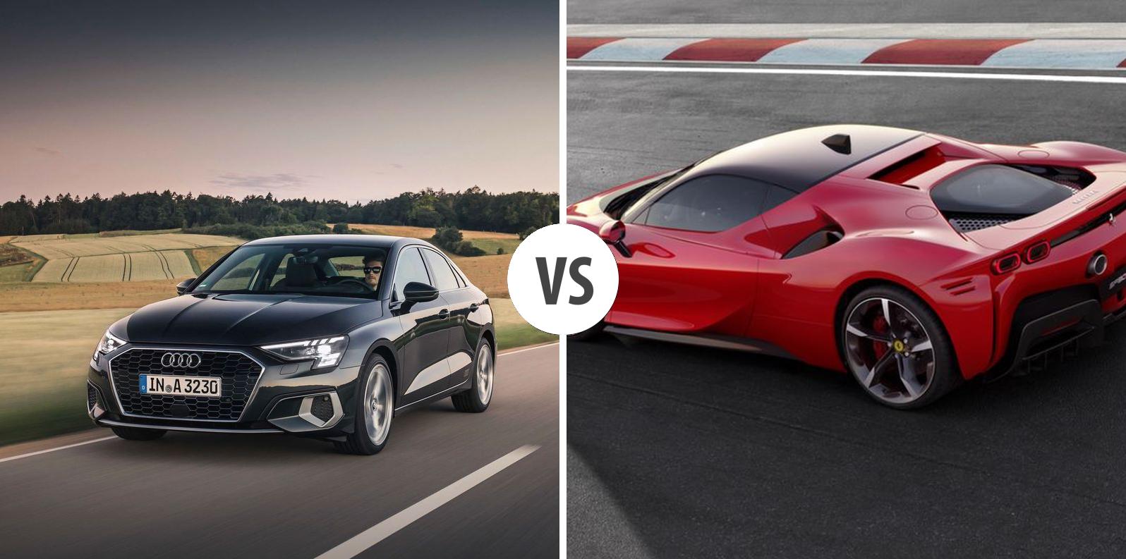 Audi A3 Limousine VS Ferrari SF90 Coupe – Vergleiche Preise, Leistung ...
