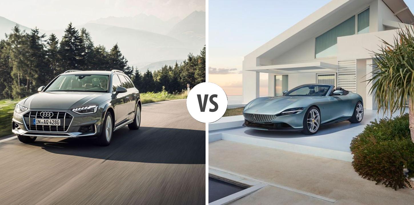 Audi A4 allroad quattro VS Ferrari Roma Cabrio – Vergleiche Preise ...