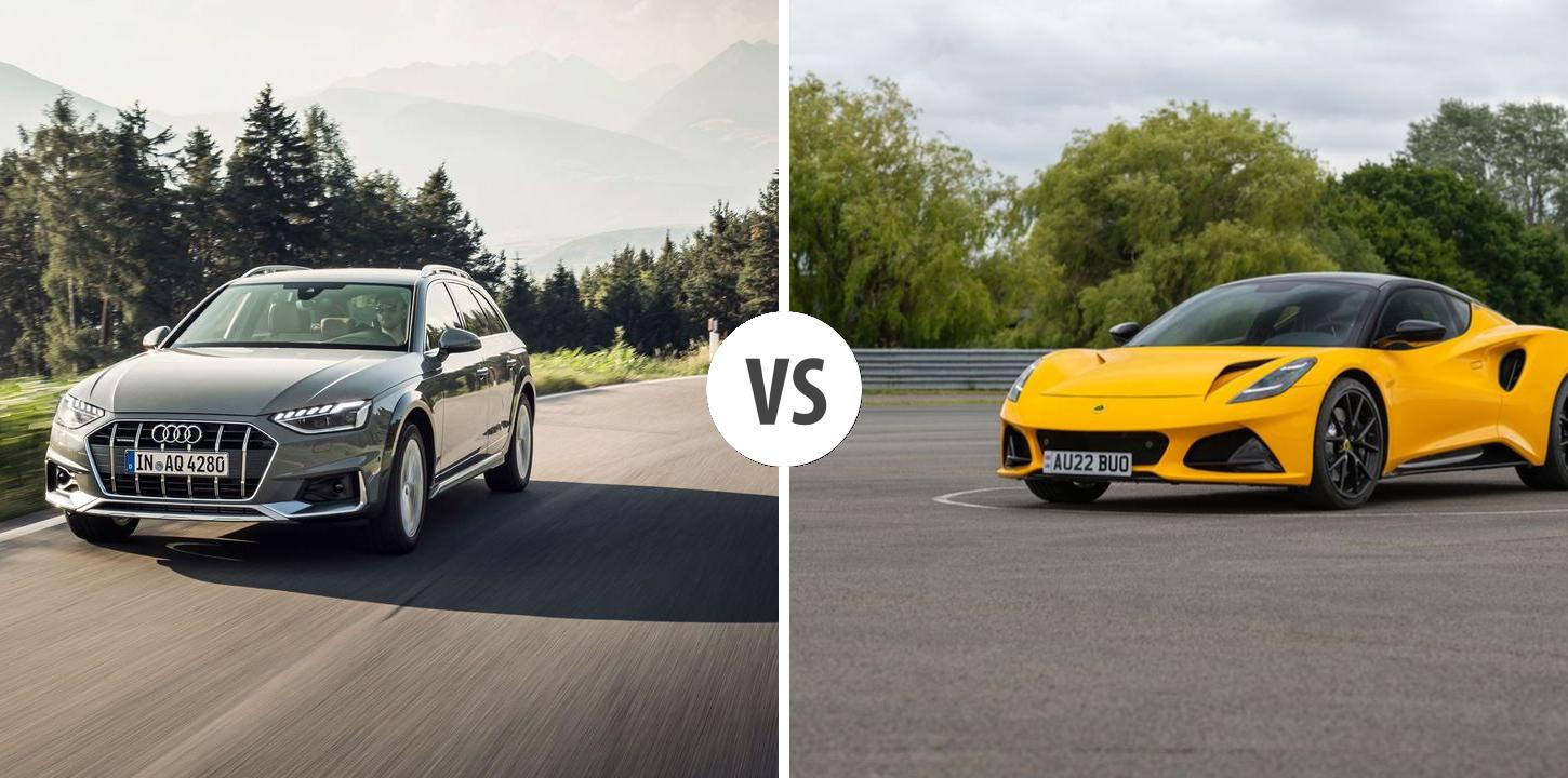 Audi A4 allroad quattro VS Lotus Emira – Vergleiche Preise, Leistung ...