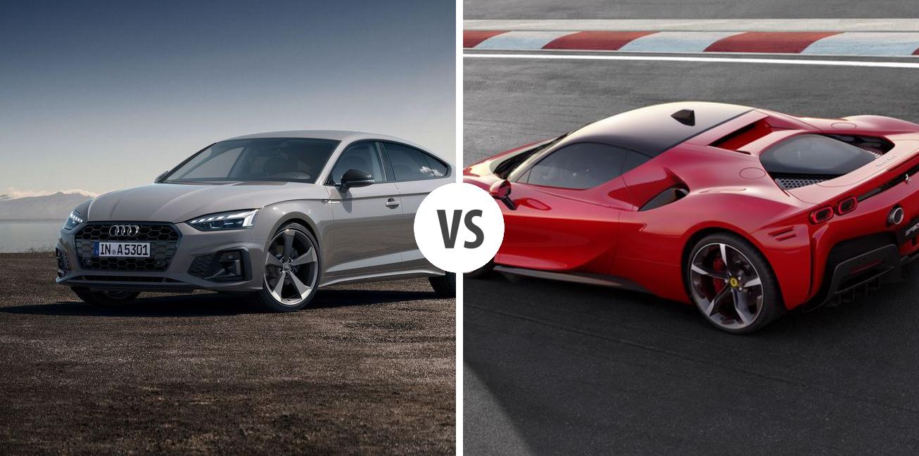 Audi A5 Sportback VS Ferrari SF90 Coupe – Vergleiche Preise, Leistung ...