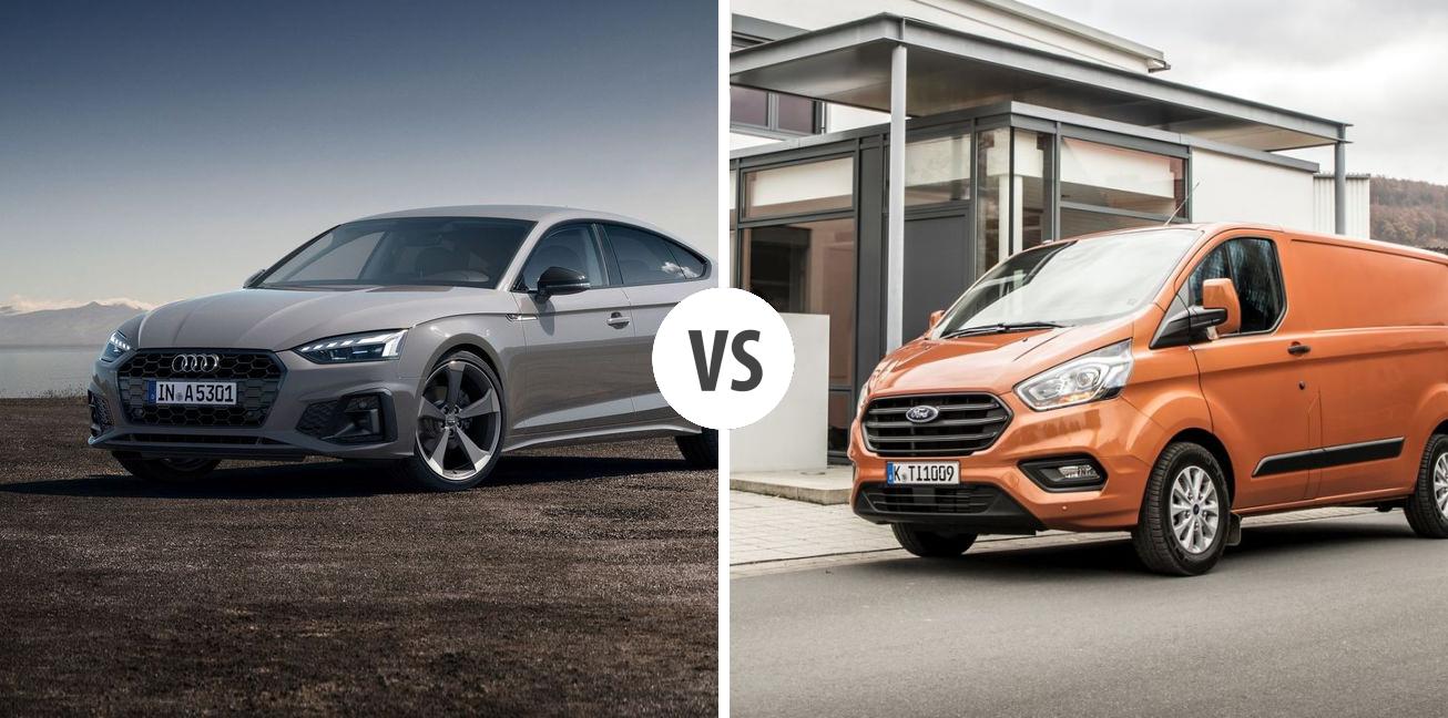 Audi A5 Sportback VS Ford Transit Custom Transporter Autovergleich ...