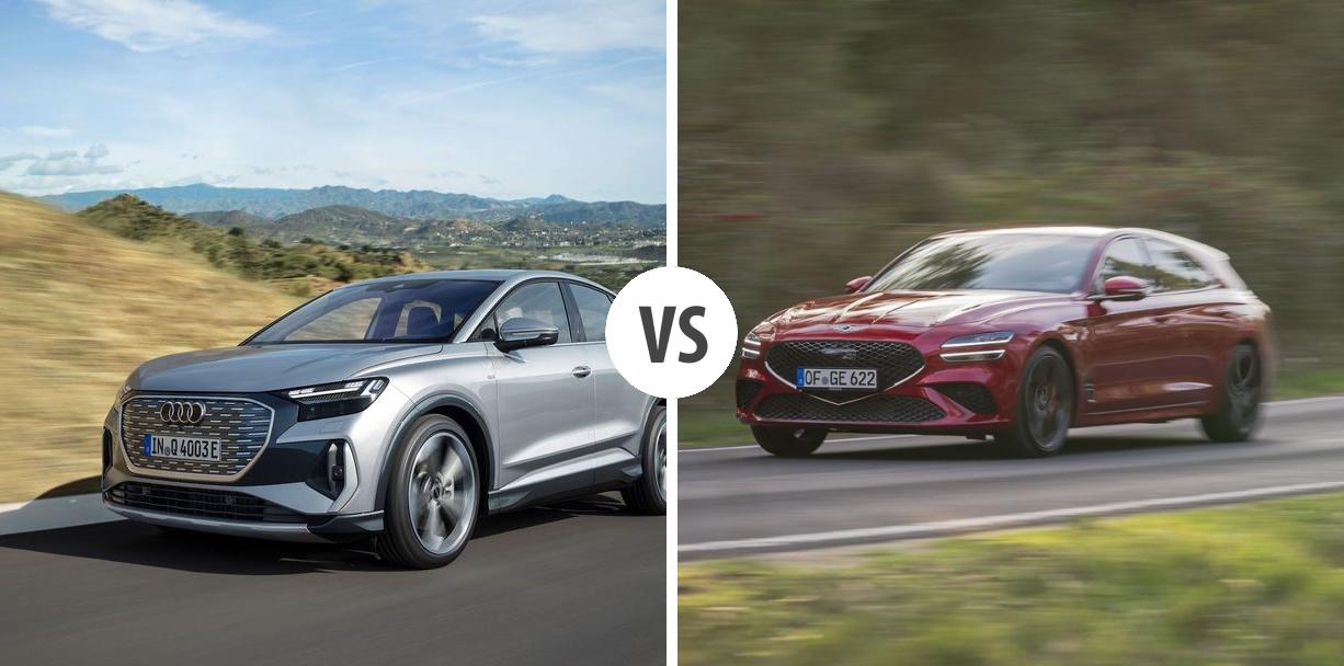 Audi Q4 Sportback e-tron VS Genesis G70 Shooting Brake – Vergleiche ...