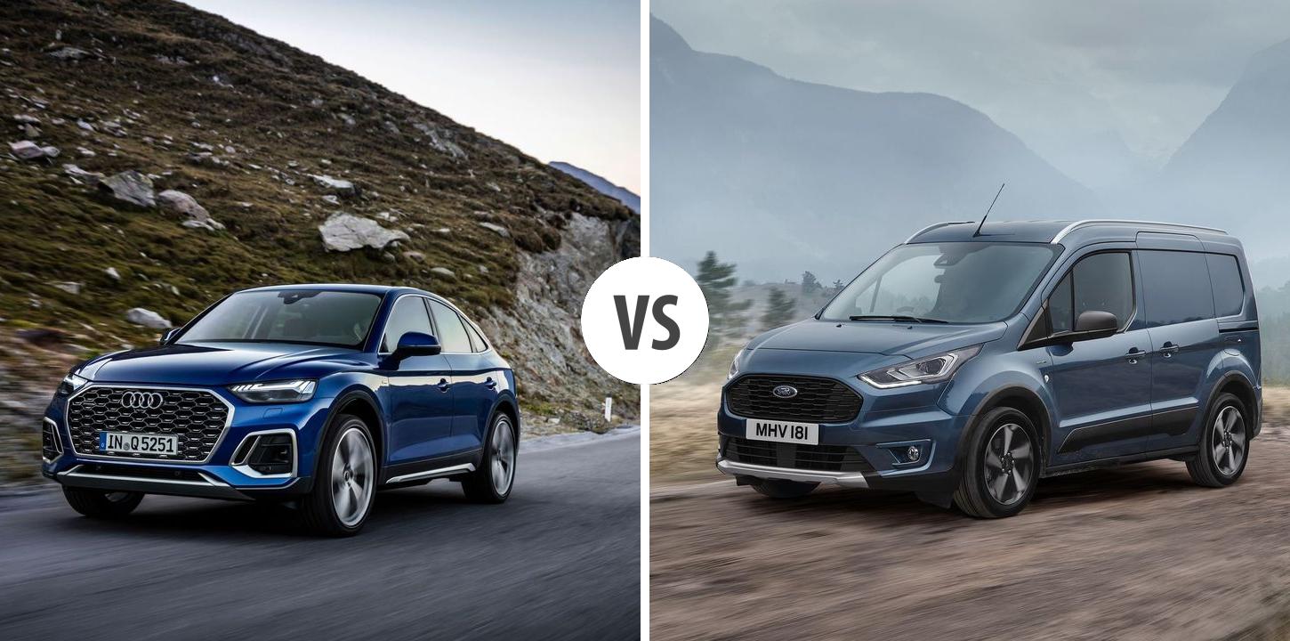 Audi Q5 Sportback VS Ford Transit Connect Hochdach-Kombi Autovergleich ...