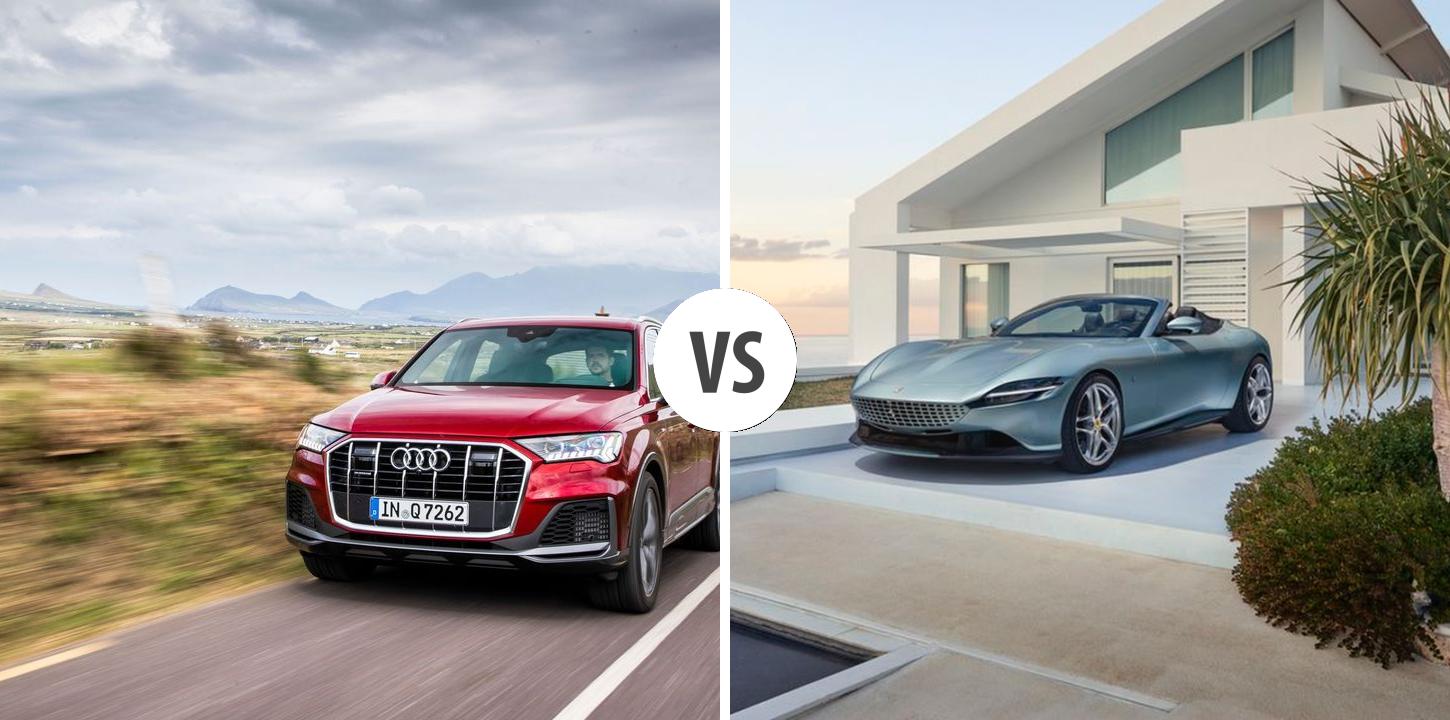 Audi Q7 VS Ferrari Roma Cabrio – Vergleiche Preise, Leistung ...