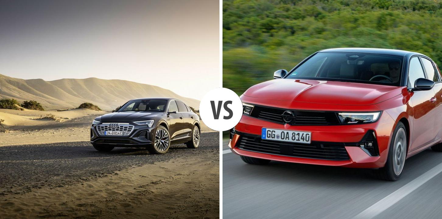 Audi Q8 e-tron Sportback VS Opel Astra Autovergleich | AUTOGOTT.DE