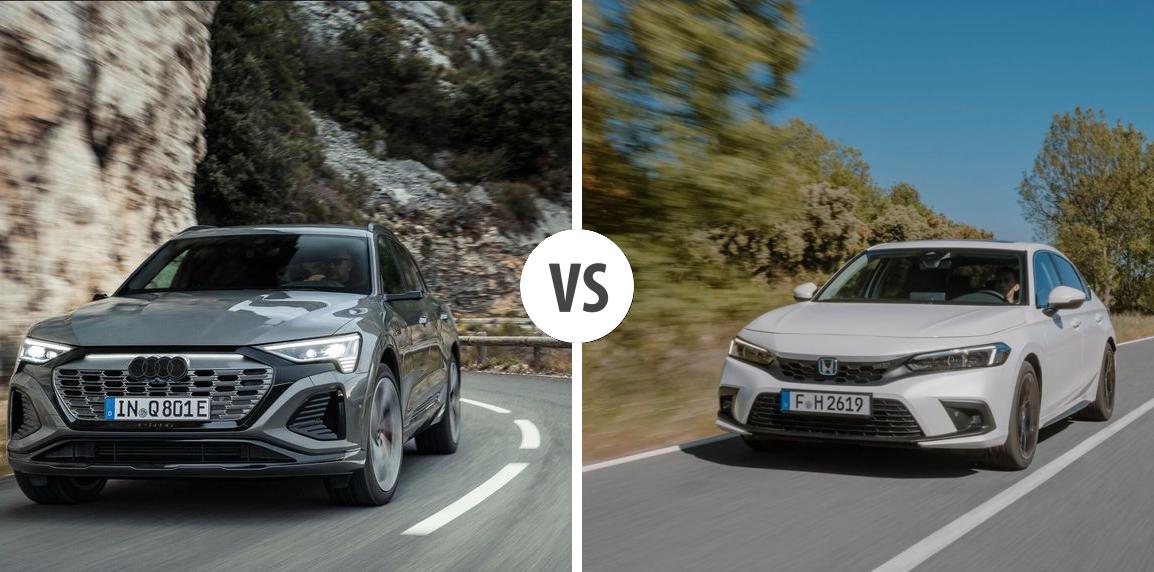 Audi Q8 e-tron VS Honda Civic – Vergleiche Preise, Leistung, Kofferraum ...