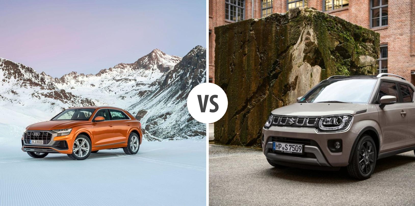 Audi Q8 VS Suzuki Ignis – Vergleiche Preise, Leistung, Kofferraum ...