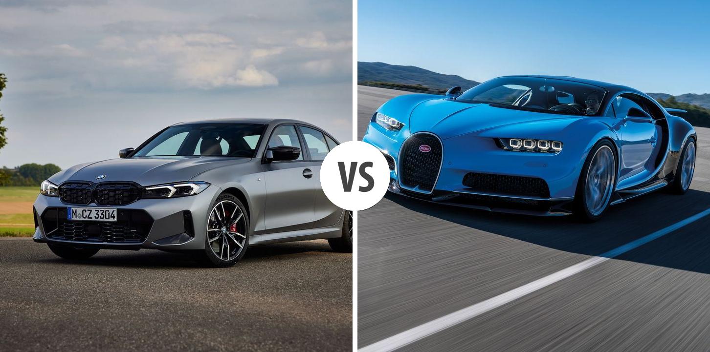 BMW 3er Limousine VS Bugatti Chiron Autovergleich | AUTOGOTT.DE