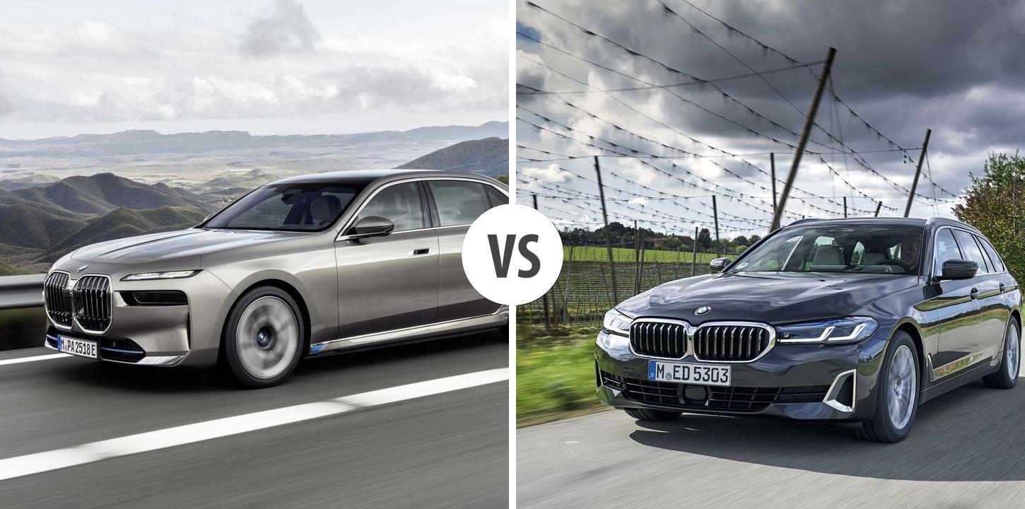 BMW i7 VS BMW 5er Touring Autovergleich | AUTOGOTT.DE