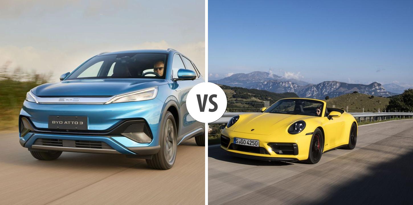 BYD Atto 3 VS Porsche 911 Cabriolet – Vergleiche Preise, Leistung ...