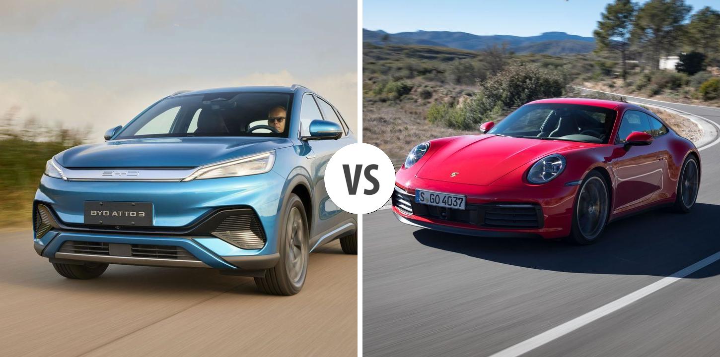 BYD Atto 3 VS Porsche 911 Coupé – Vergleiche Preise, Leistung ...
