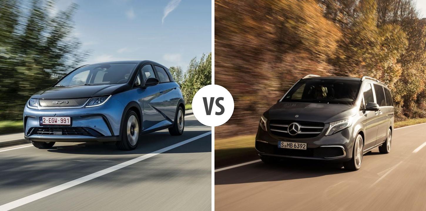 BYD Dolphin VS Mercedes V-Klasse Autovergleich | AUTOGOTT.DE