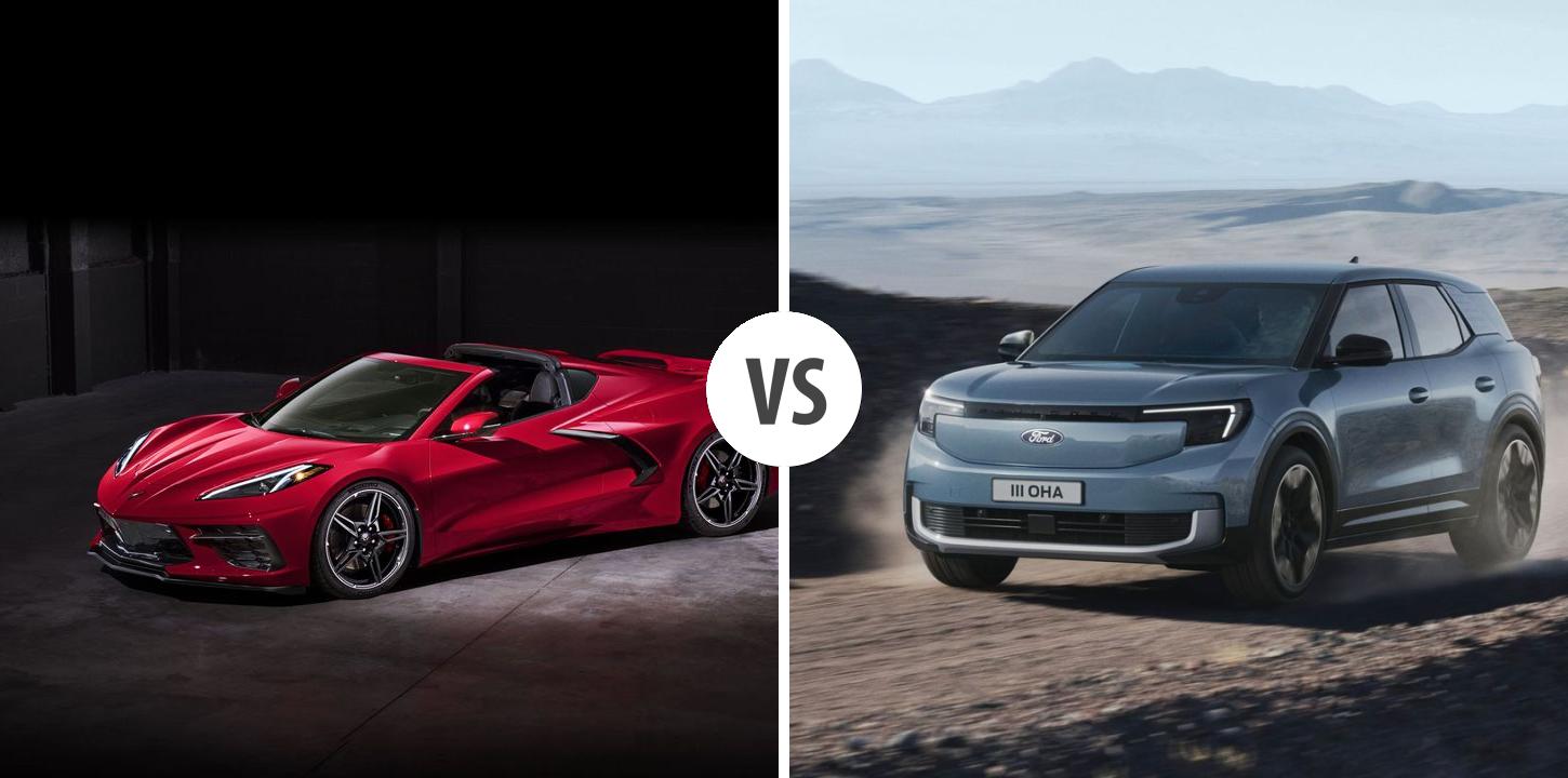 Chevrolet Corvette Cabriolet VS Ford Explorer EV Autovergleich ...