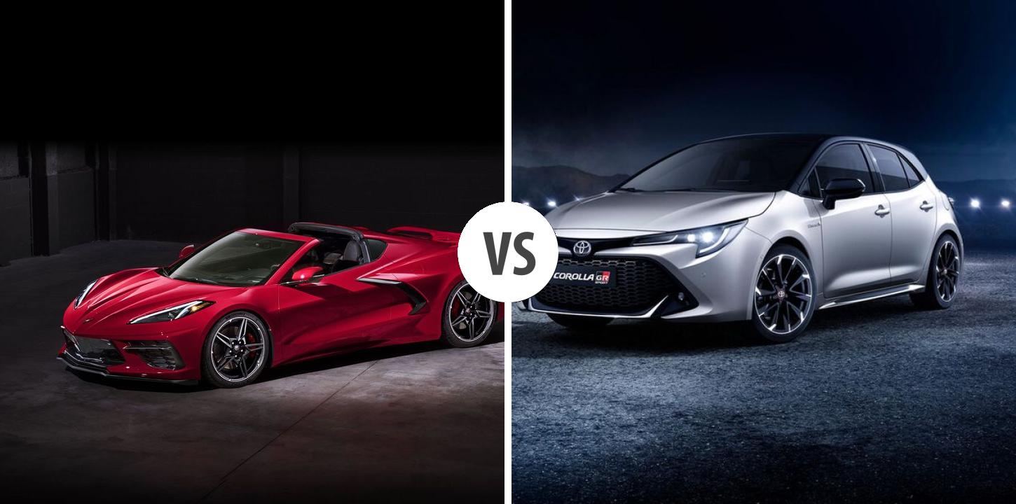 Chevrolet Corvette Cabriolet VS Toyota Corolla Autovergleich | AUTOGOTT.DE
