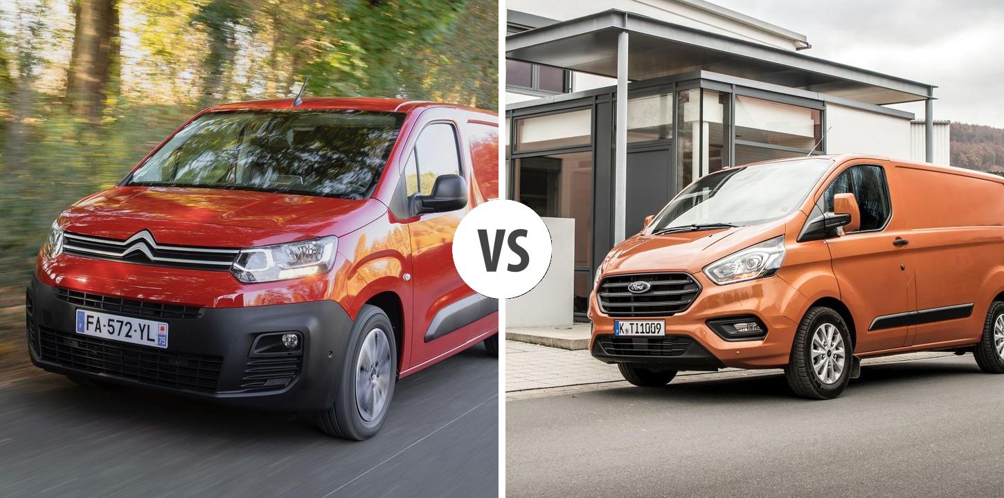 Citroën Berlingo Kastenwagen VS Ford Transit Custom Transporter ...