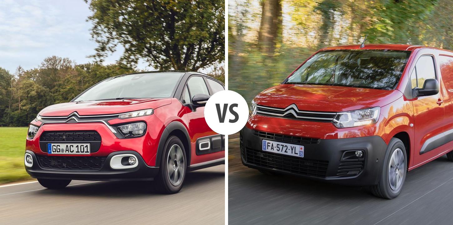 Citroën C3 VS Citroën Berlingo Kastenwagen – Vergleiche Preise ...