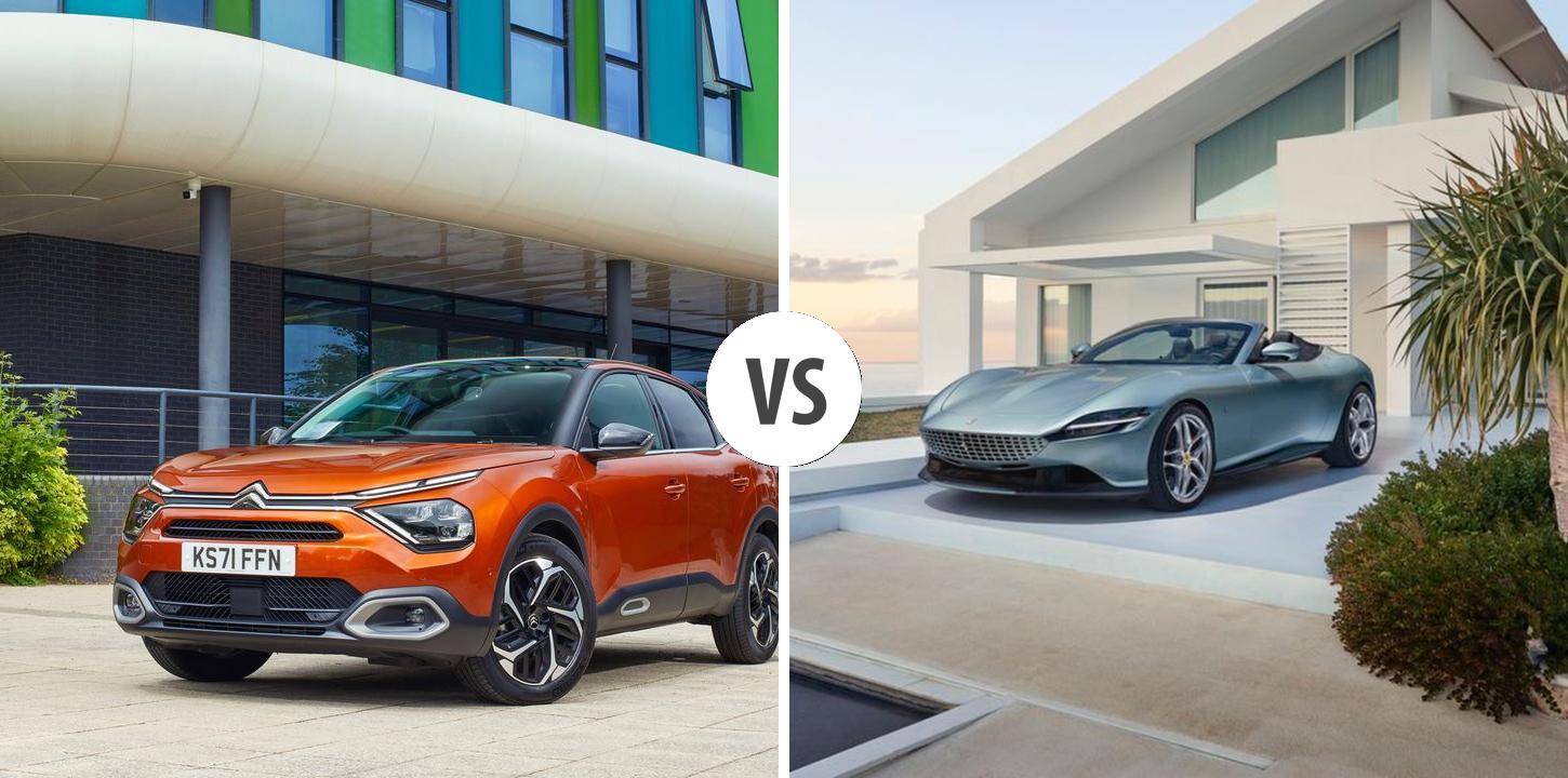 Citroën C4 VS Ferrari Roma Cabrio – Vergleiche Preise, Leistung ...