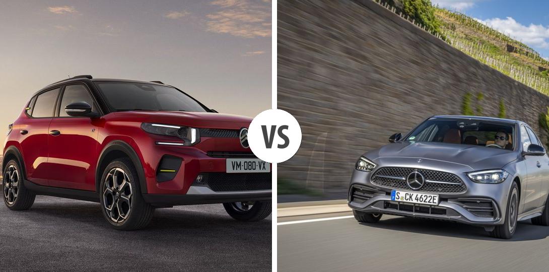 Citroën ë-C3 VS Mercedes C-Klasse Limousine Autovergleich | AUTOGOTT.DE