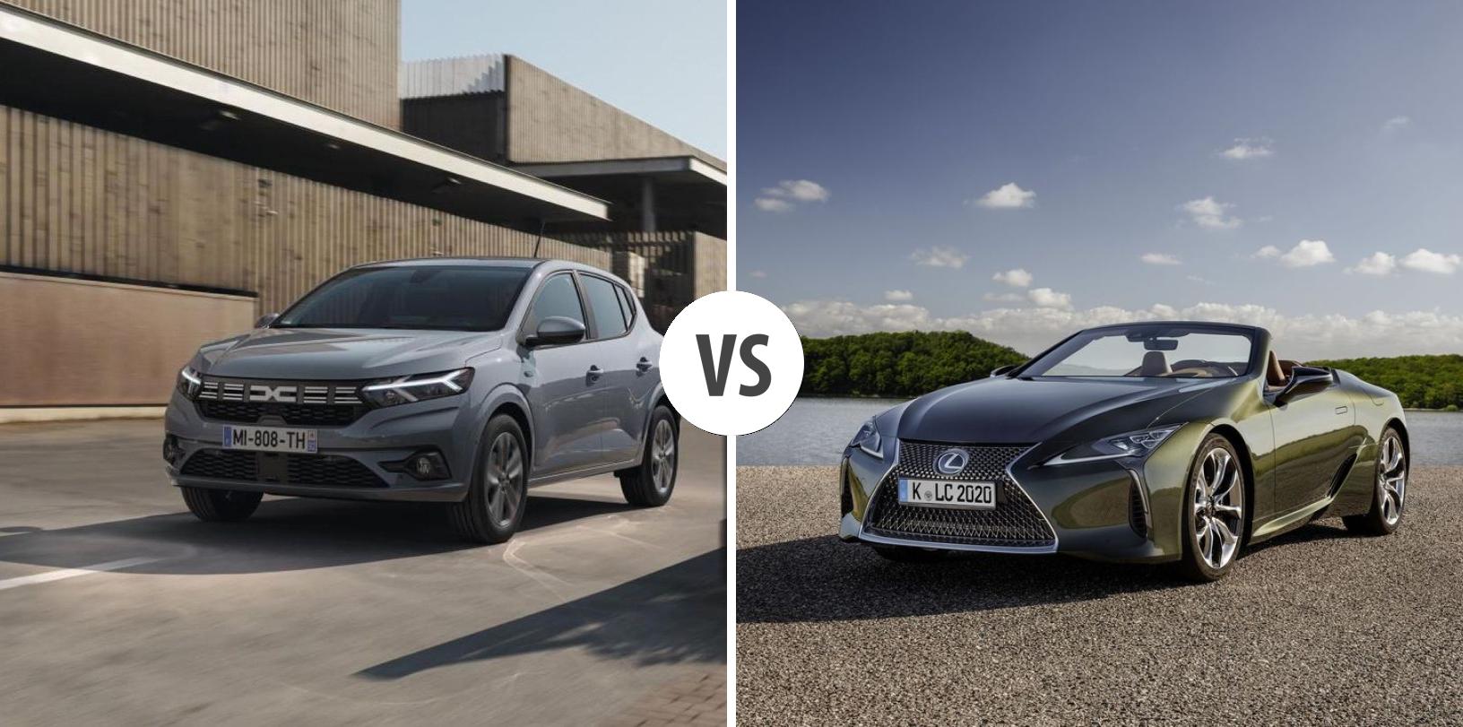 Dacia Sandero VS Lexus LC Cabriolet – Vergleiche Preise, Leistung ...
