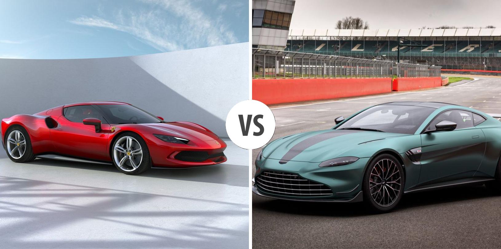 Ferrari 296 Coupé VS Aston Martin Vantage Sport Coupe Autovergleich ...