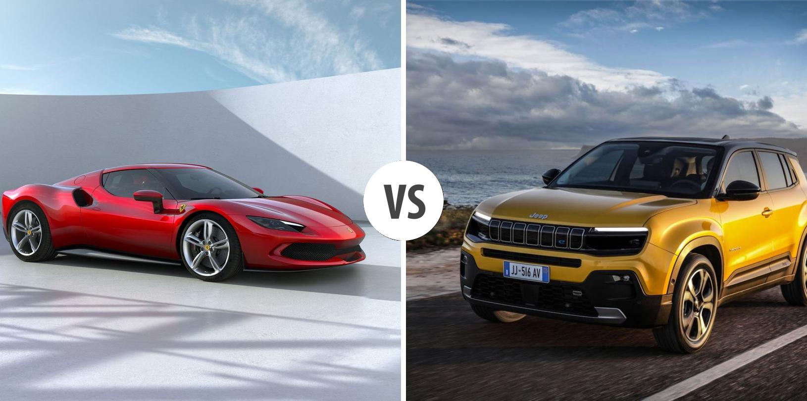 Ferrari 296 Coupé VS Jeep Avenger Electric – Vergleiche Preise ...