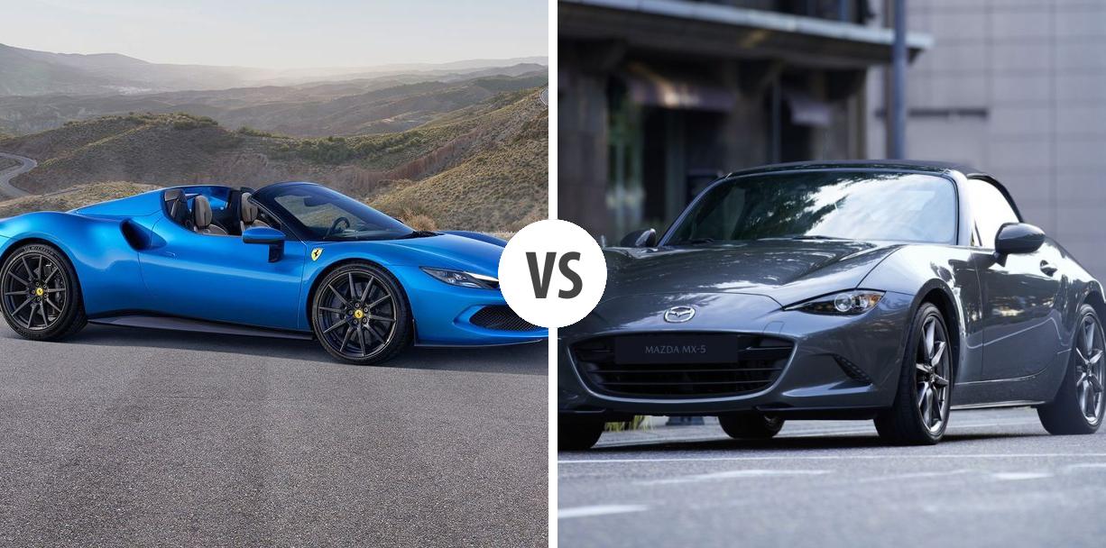 Ferrari 296 Targa VS Mazda MX-5 – Vergleiche Preise, Leistung ...