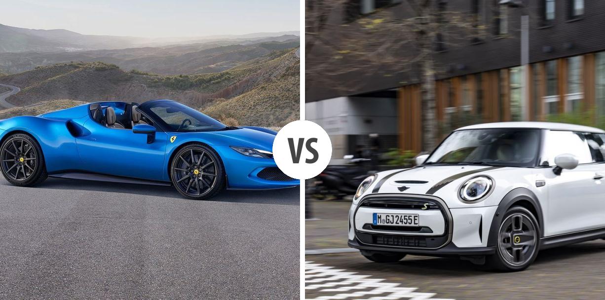 Ferrari 296 Targa VS Mini Cooper Electric – Vergleiche Preise, Leistung ...