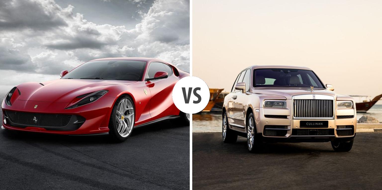 Ferrari 812 Coupe VS Rolls-Royce Cullinan Autovergleich | AUTOGOTT.DE