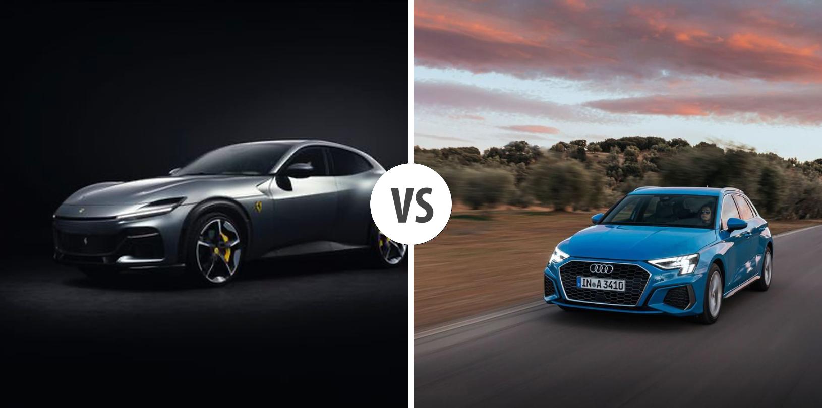 Ferrari Purosangue VS Audi A3 Sportback Autovergleich | AUTOGOTT.DE