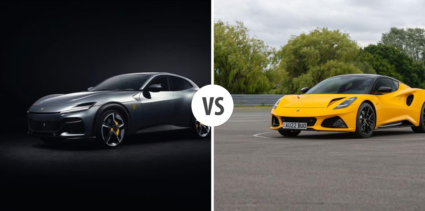 Ferrari Purosangue VS Lotus Emira – Vergleiche Preise, Leistung ...