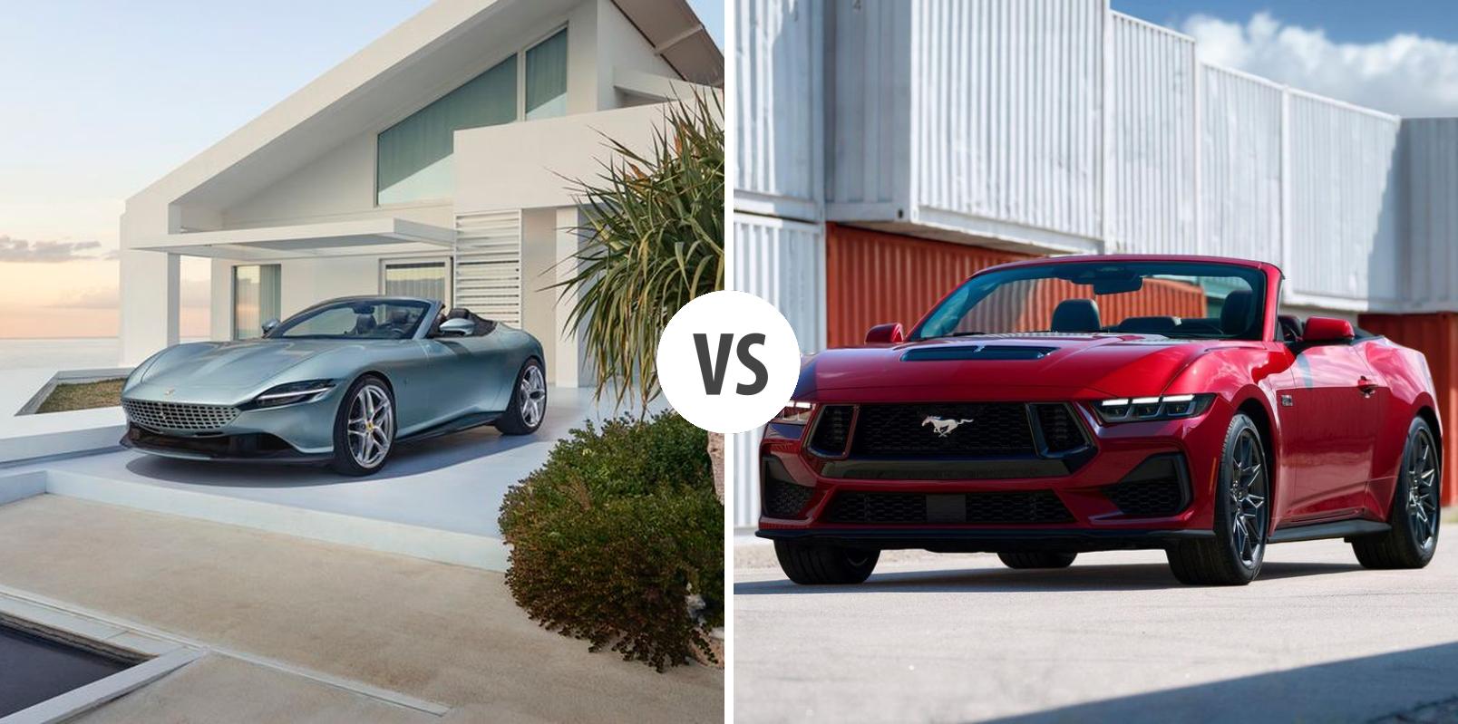 Ferrari Roma Cabrio VS Ford Mustang Convertible – Vergleiche Preise ...