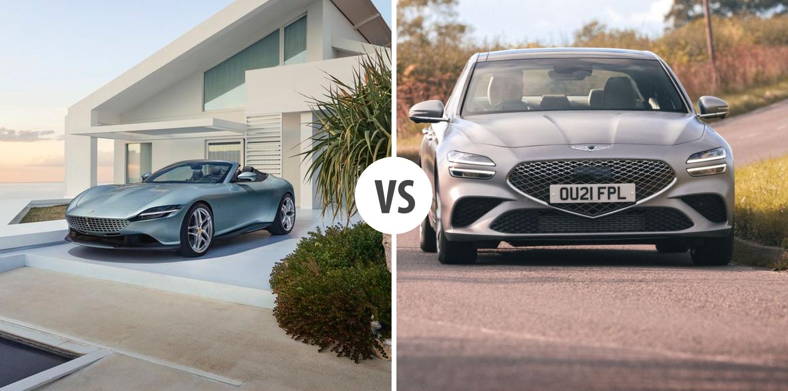 Ferrari Roma Cabrio VS Genesis G70 Autovergleich | AUTOGOTT.DE