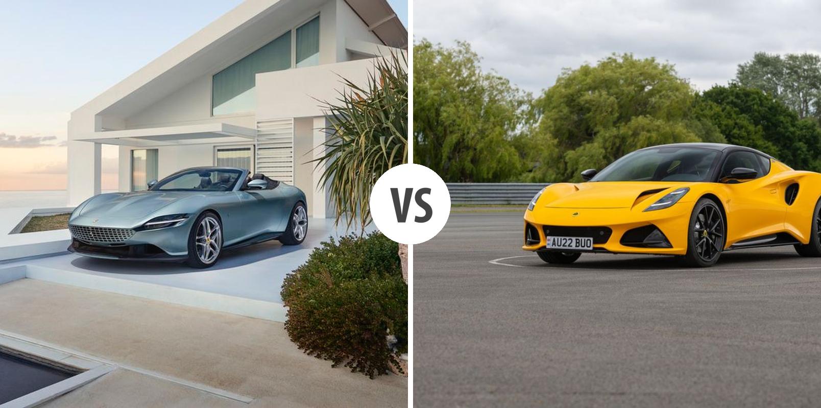 Ferrari Roma Cabrio VS Lotus Emira – Vergleiche Preise, Leistung ...