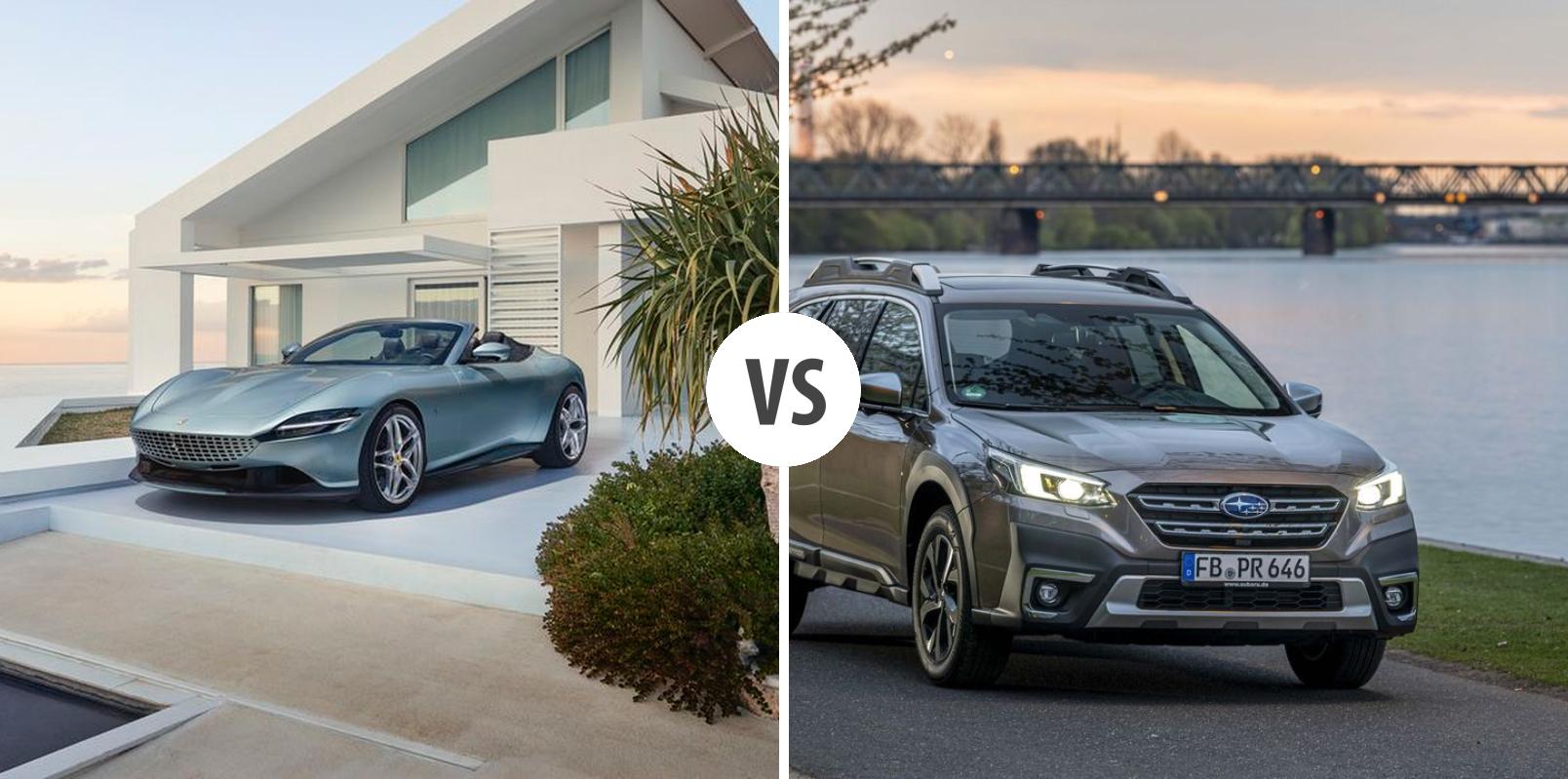 Ferrari Roma Cabrio VS Subaru Outback Autovergleich | AUTOGOTT.DE