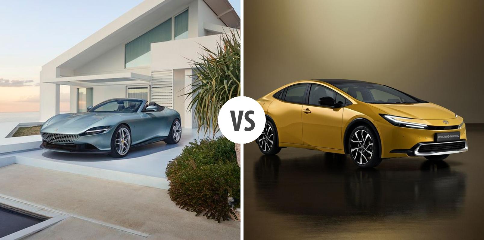 Ferrari Roma Cabrio VS Toyota Prius – Vergleiche Preise, Leistung ...