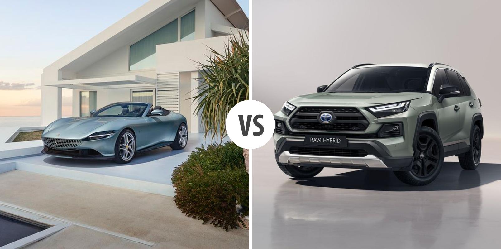 Ferrari Roma Cabrio VS Toyota RAV4 – Vergleiche Preise, Leistung ...