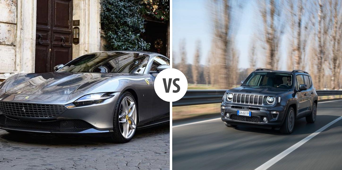 Ferrari Roma VS Jeep Renegade Autovergleich | AUTOGOTT.DE