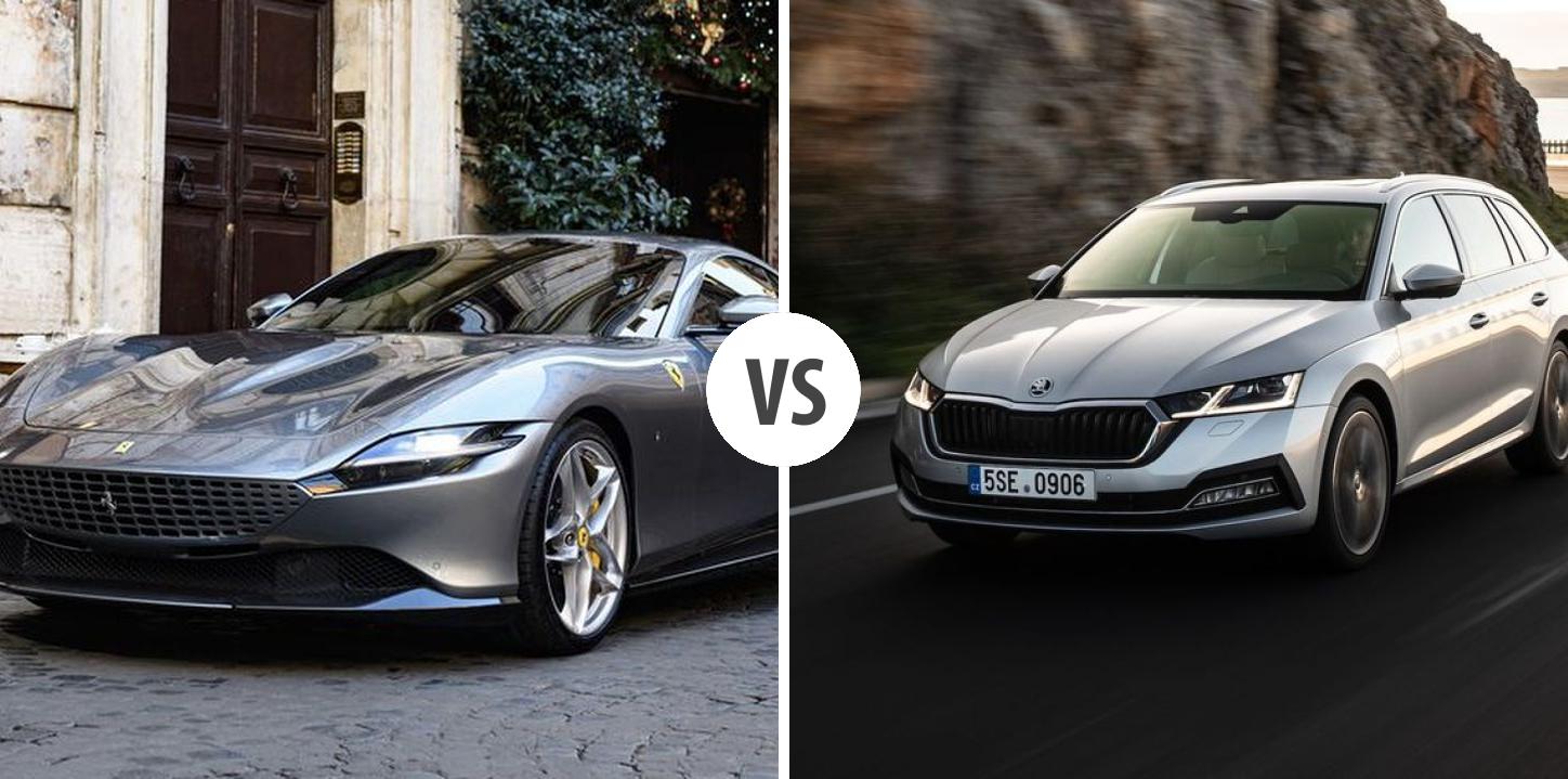 Ferrari Roma VS Skoda Octavia Combi Autovergleich | AUTOGOTT.DE