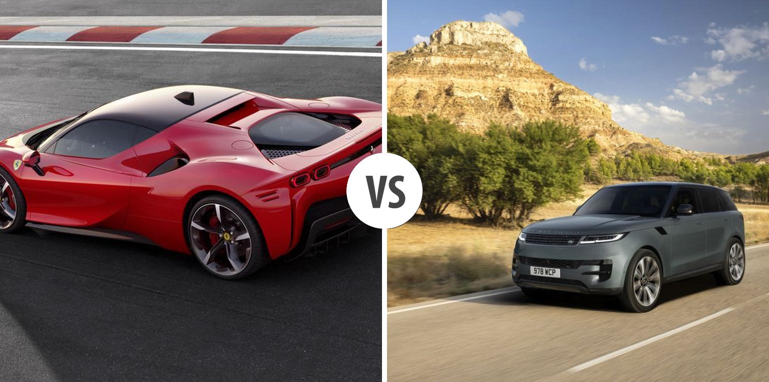 Ferrari SF90 Coupe VS Land Rover Range Rover Sport – Vergleiche Preise ...