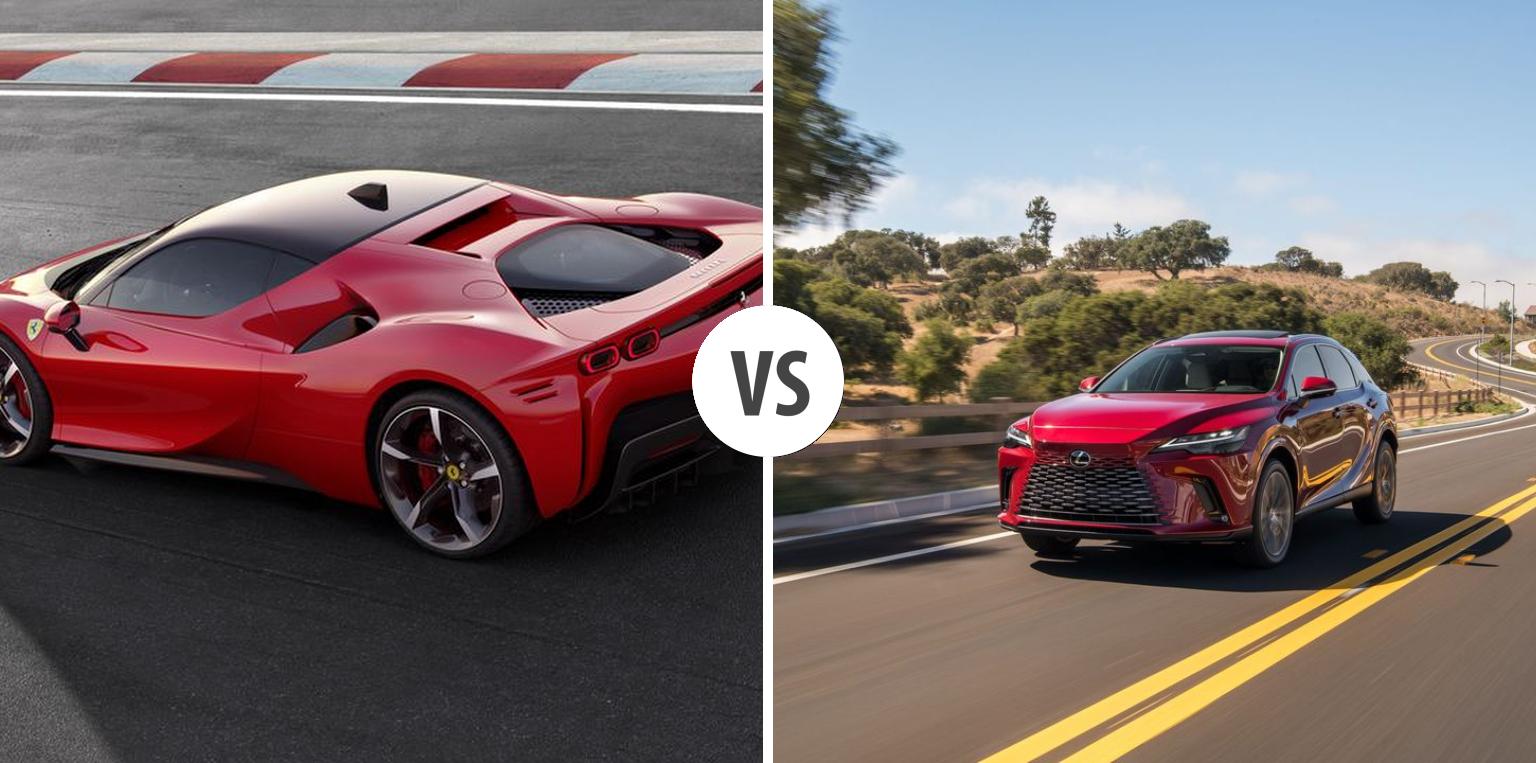 Ferrari SF90 Coupe VS Lexus RX Autovergleich | AUTOGOTT.DE