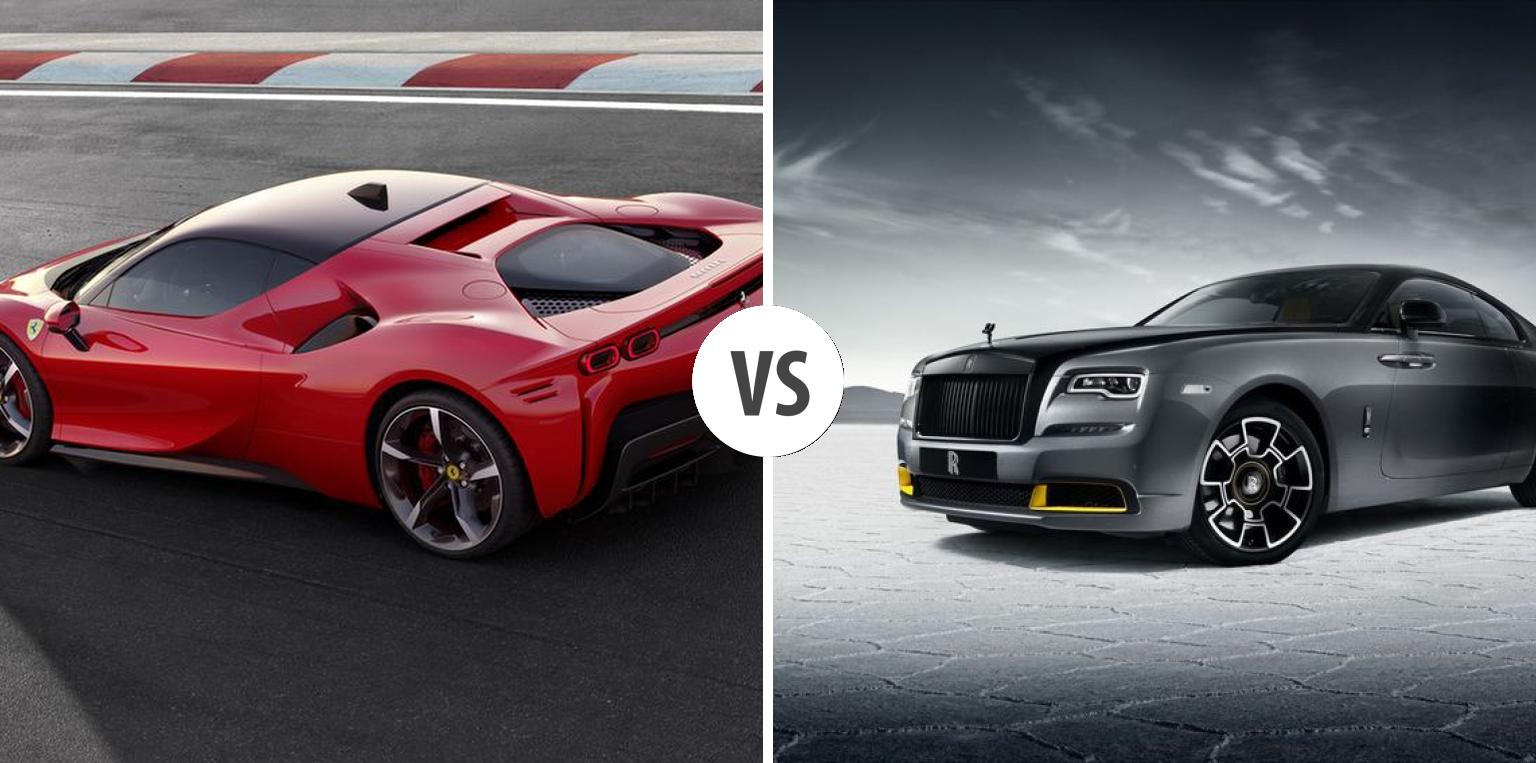 Ferrari SF90 Coupe VS Rolls-Royce Wraith – Vergleiche Preise, Leistung ...